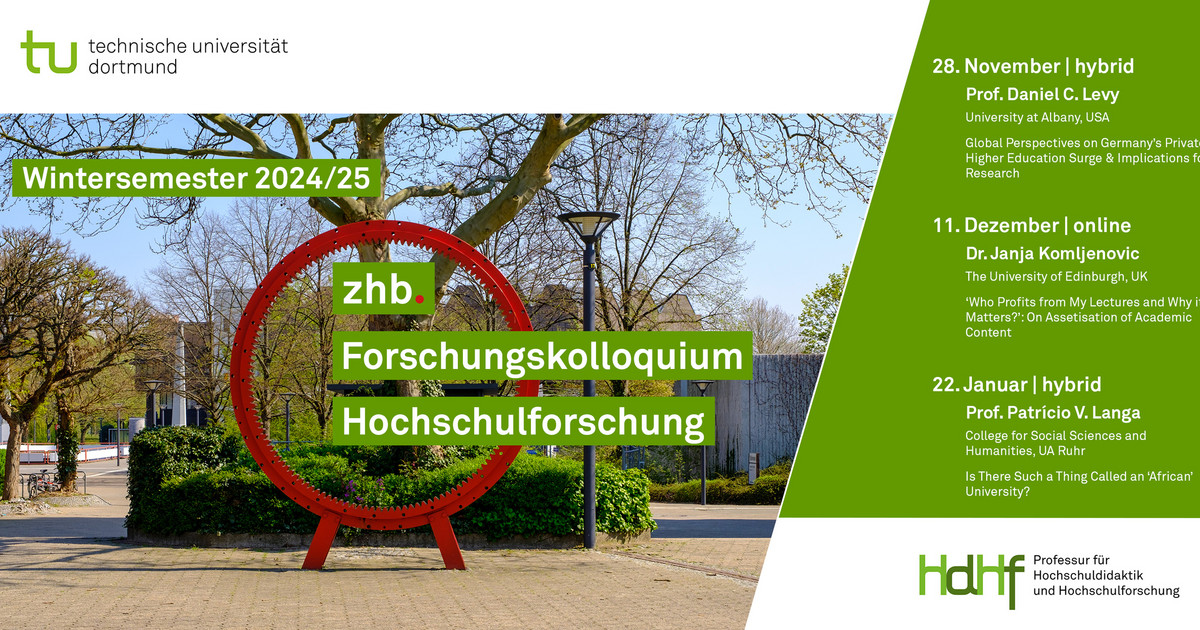 zhb Higher Education Research Colloquium - HdHf - TU Dortmund